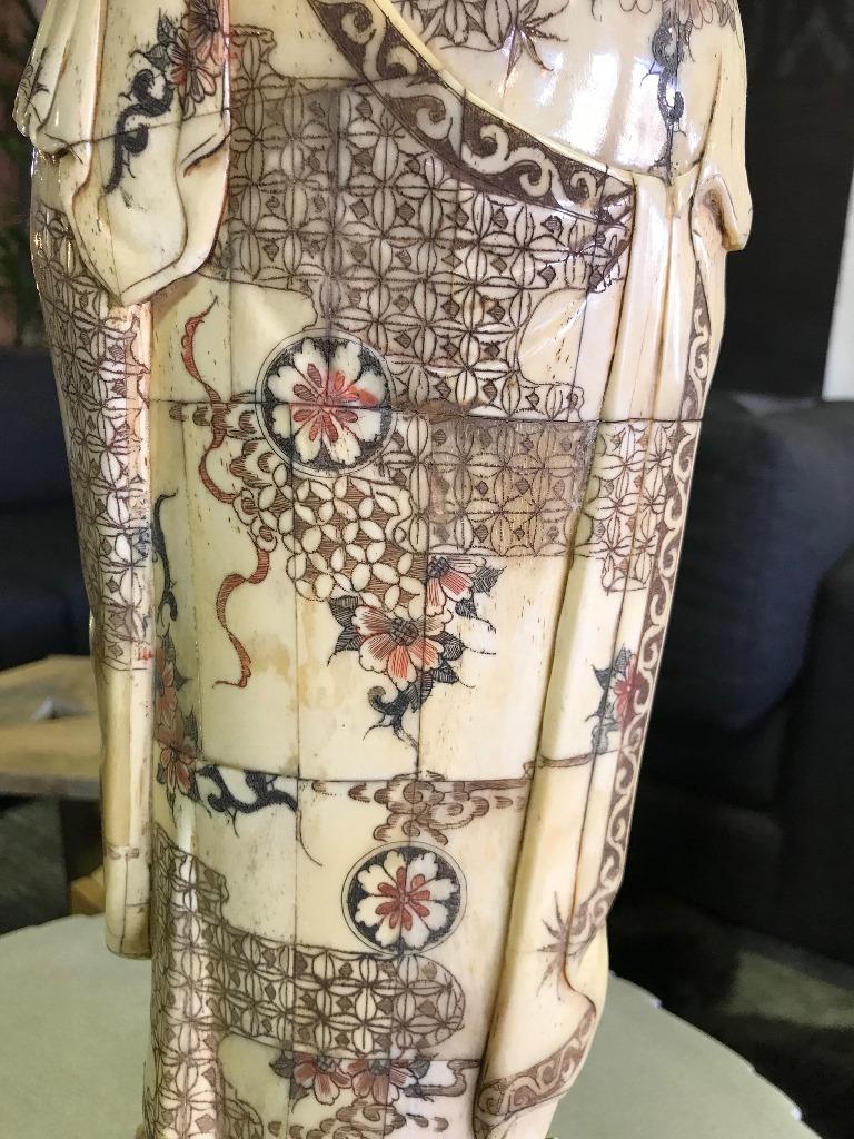 Chinese Carved Bone Figure Sculpture of Standing Buddha at 1stDibs ...