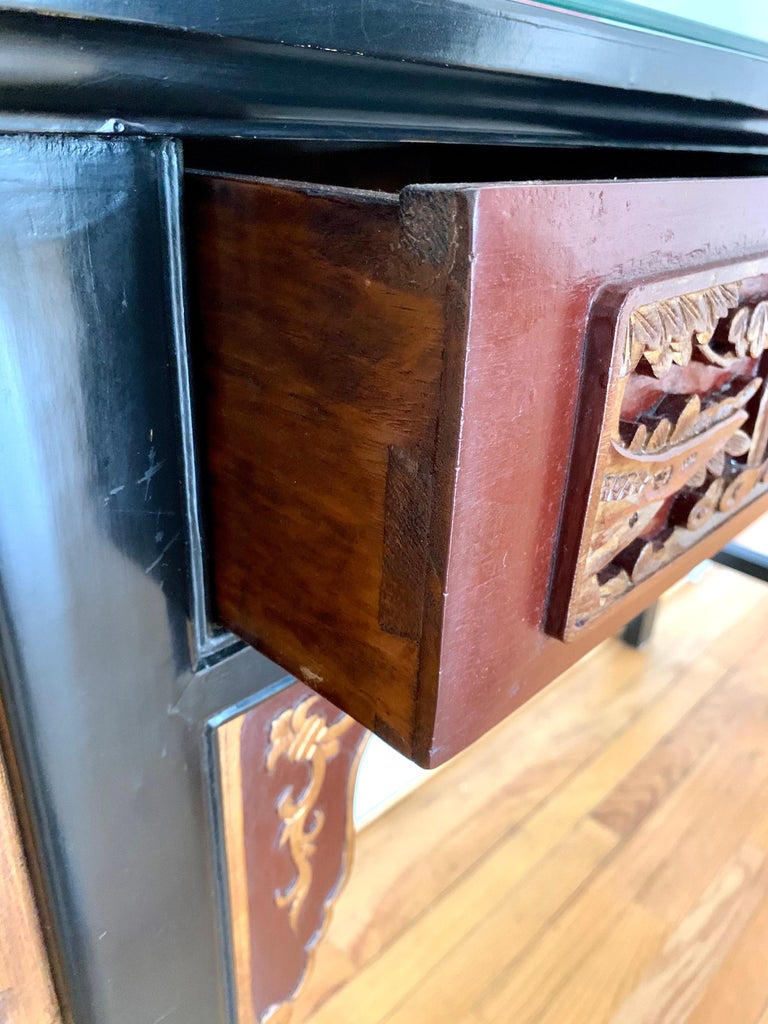 Chinese Carved Giltwood and Lacquered Console Prayer Table For Sale at ...