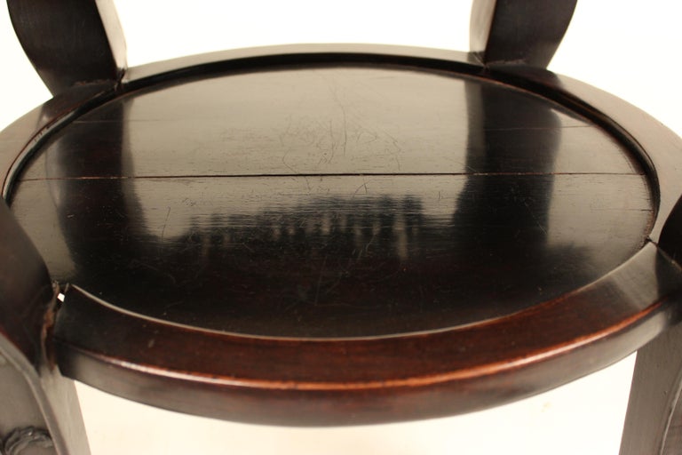 Chinese Carved Hardwood Taboret For Sale at 1stDibs