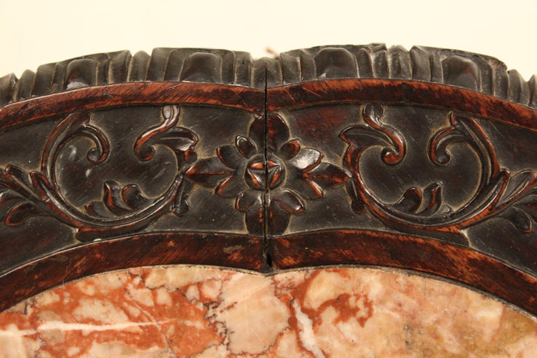 Chinese Carved Hardwood Taboret For Sale at 1stDibs