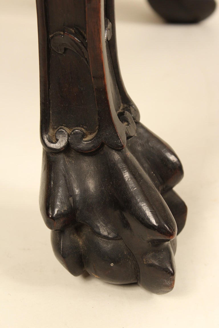 Chinese Carved Hardwood Taboret For Sale at 1stDibs