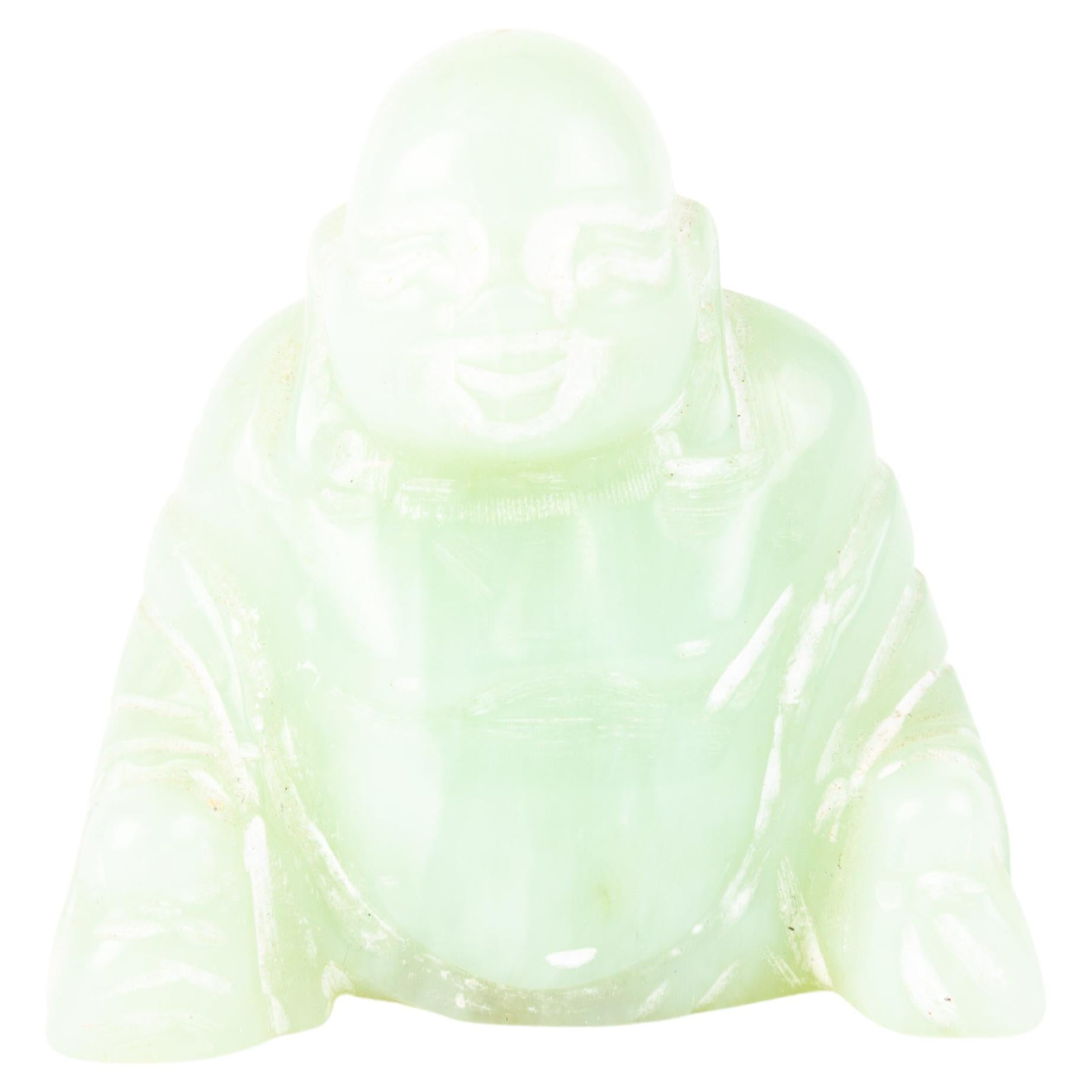 Chinese Carved Jade Buddha Sculpture 19th Century Qing For Sale at 1stDibs