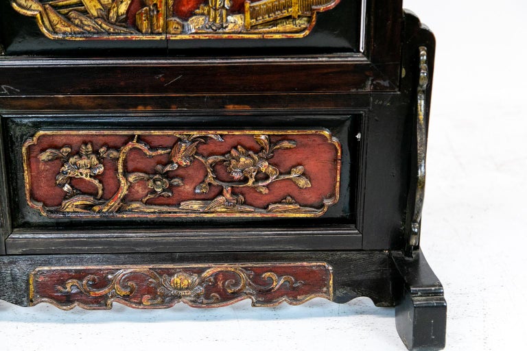 Chinese Carved Lacquer Firescreen at 1stDibs | chinese fire screen