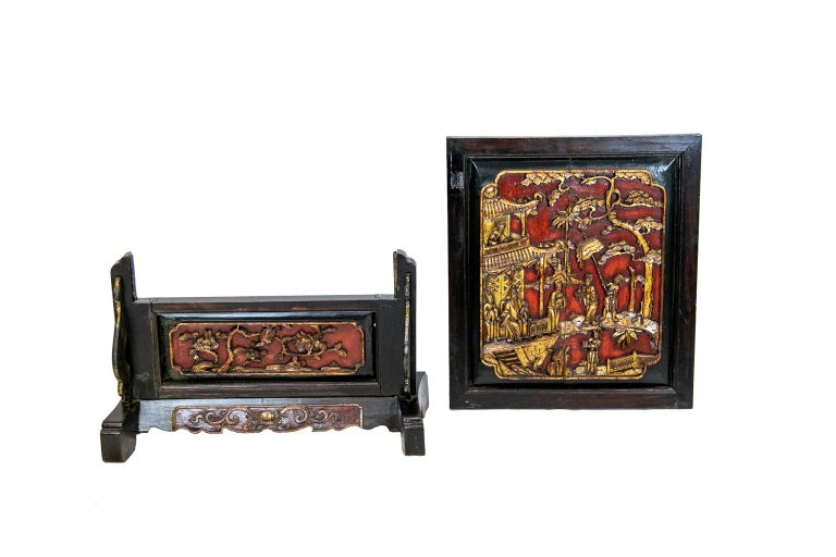 Chinese Carved Lacquer Firescreen at 1stDibs | chinese fire screen
