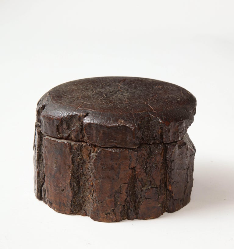 Chinese Carved Root Wood Box For Sale at 1stDibs