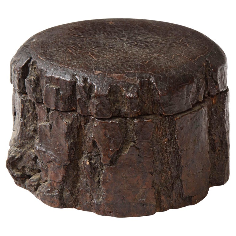Chinese Carved Root Wood Box For Sale at 1stDibs