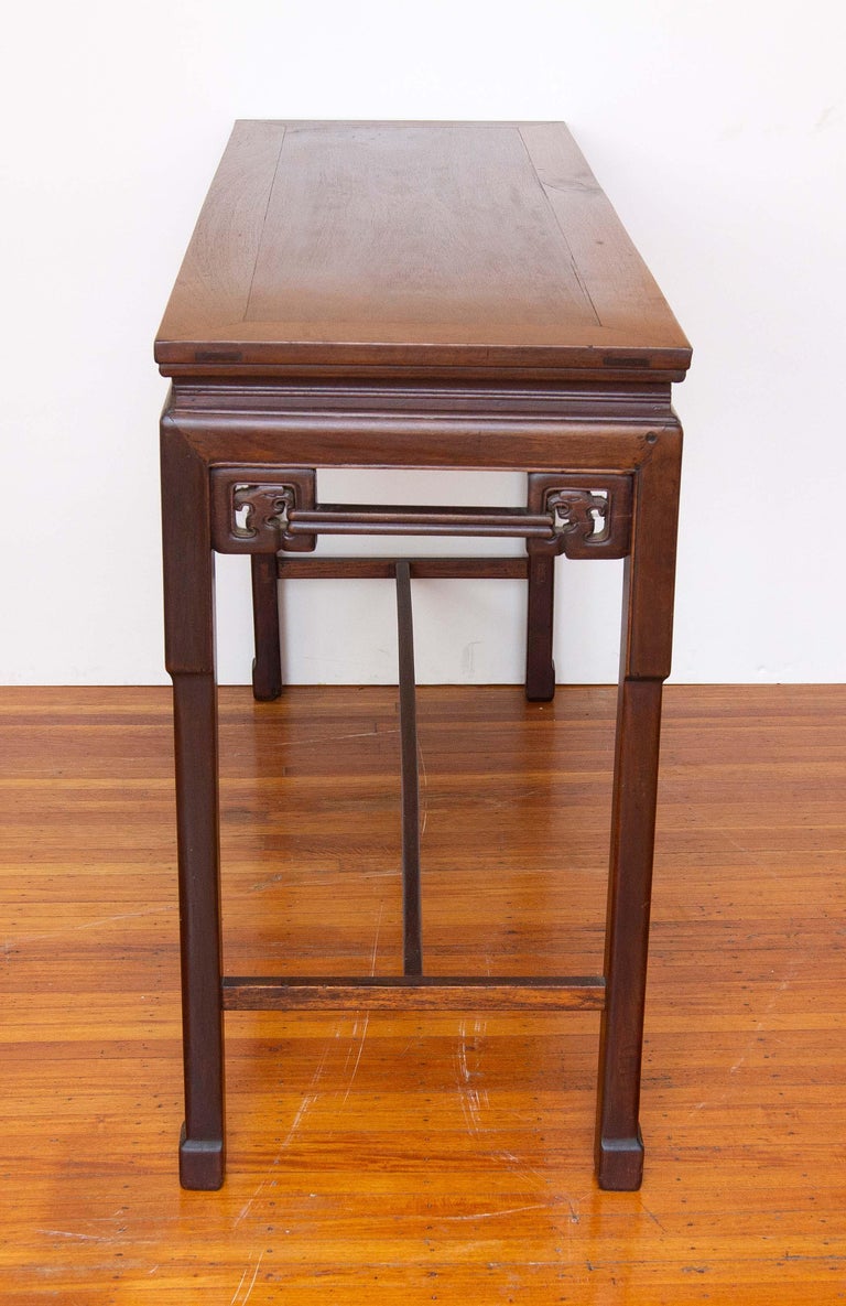 Chinese Carved Teak Wood Console or Sofa Table Circa 1900 For Sale at ...
