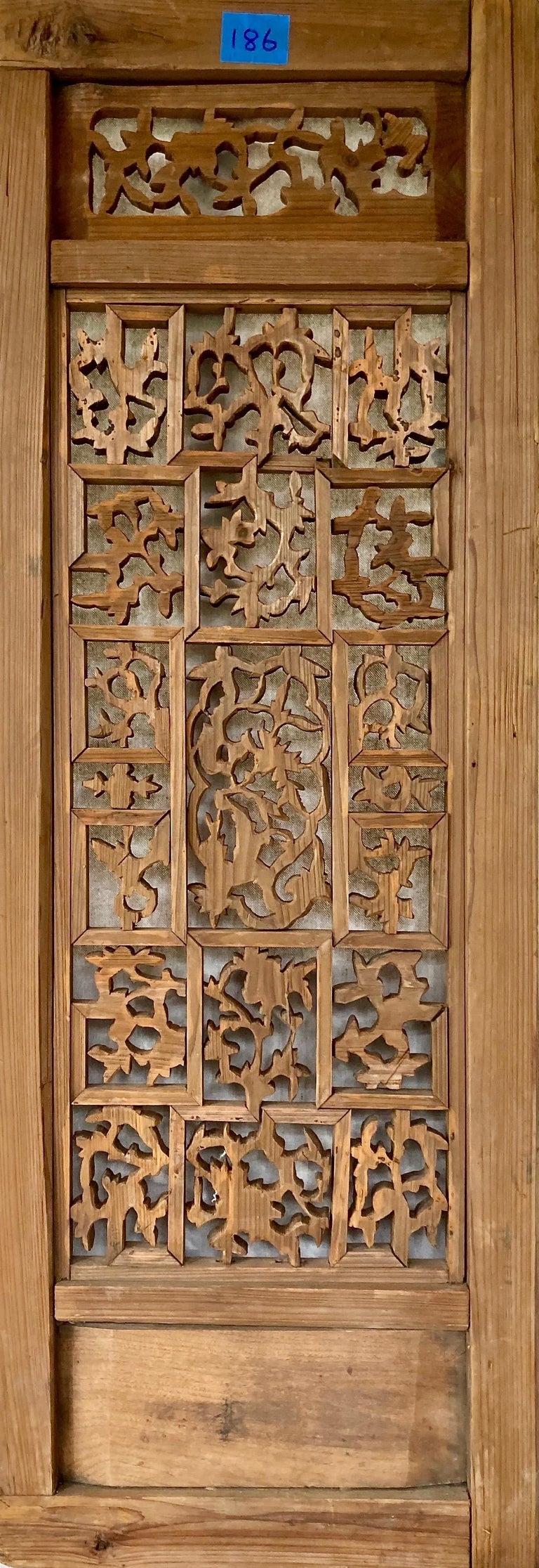Chinese Carved Wood Panel For Sale at 1stDibs