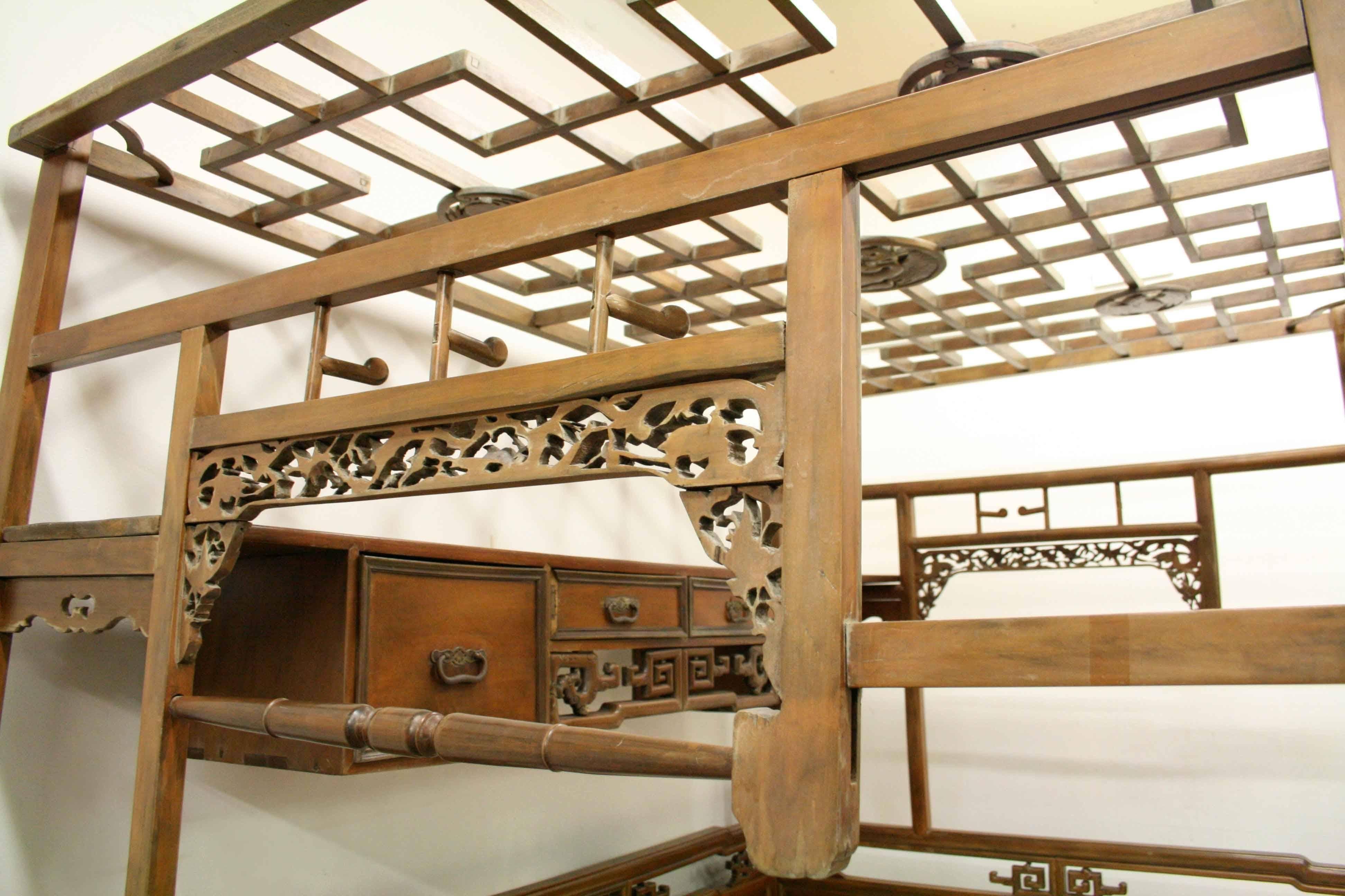 Chinese Carved Wooden Marriage Bed, circa 1920s at 1stDibs | chinese ...