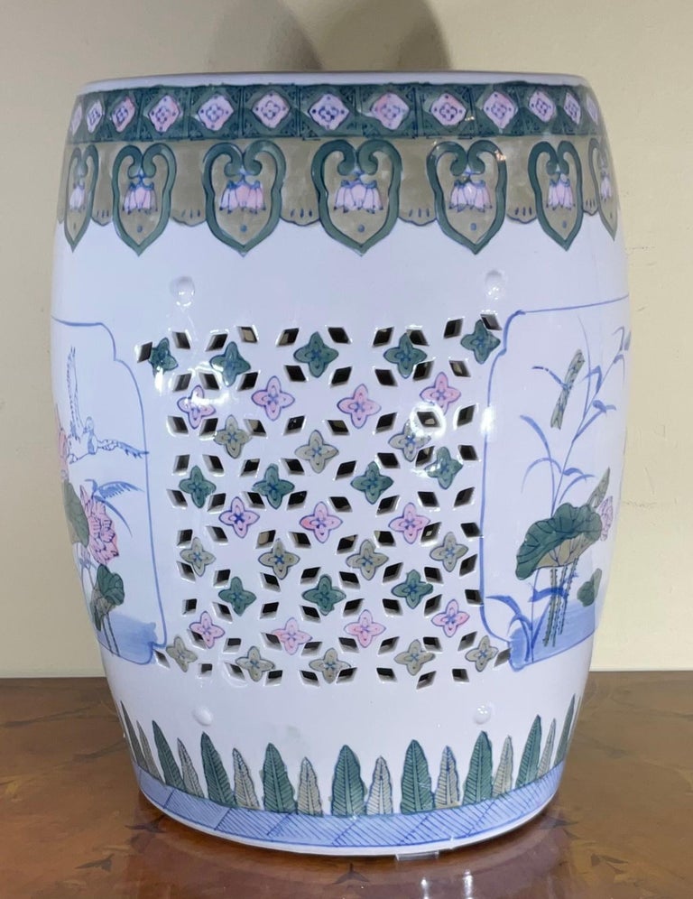 Chinese Ceramic Garden Stool For Sale at 1stDibs