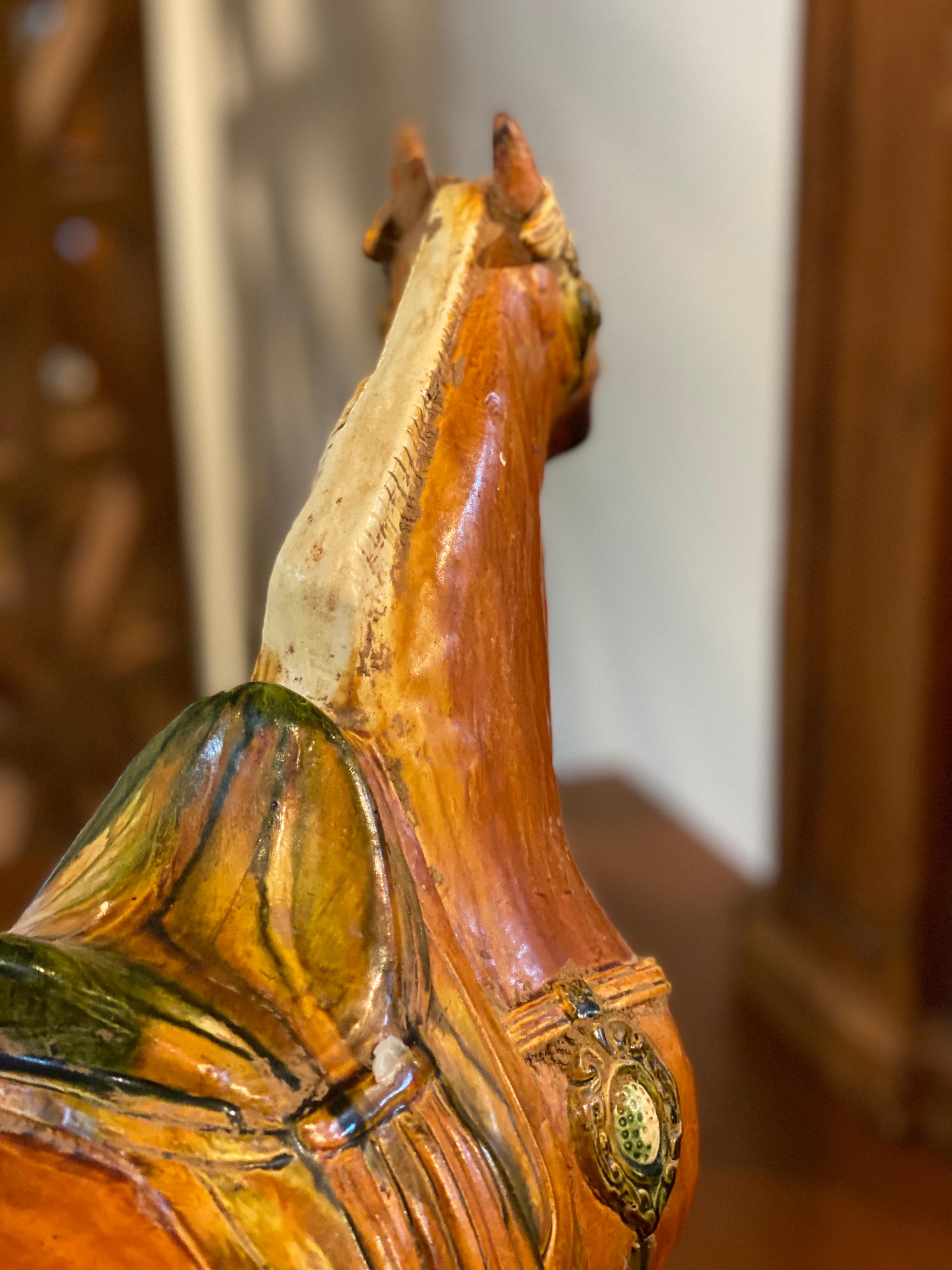 Chinese Ceramic Tang Style Horse on Stand at 1stDibs | chinese ceramic ...
