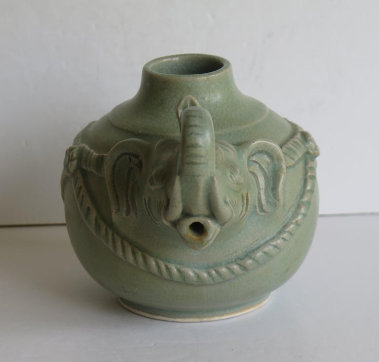 Chinese Ceramic Teapot Elephant shape Celadon Glaze, Mid 20th Century ...