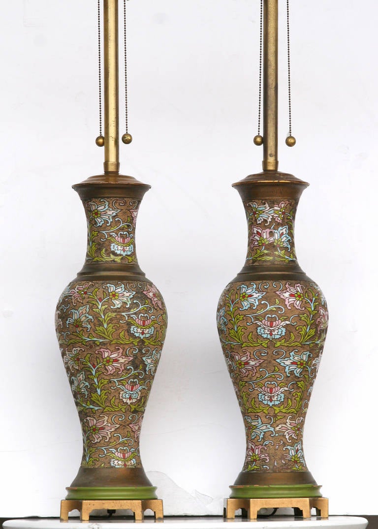 Chinese Champlevé, Cloisonné Lamps For Sale at 1stDibs | champleve lamp ...