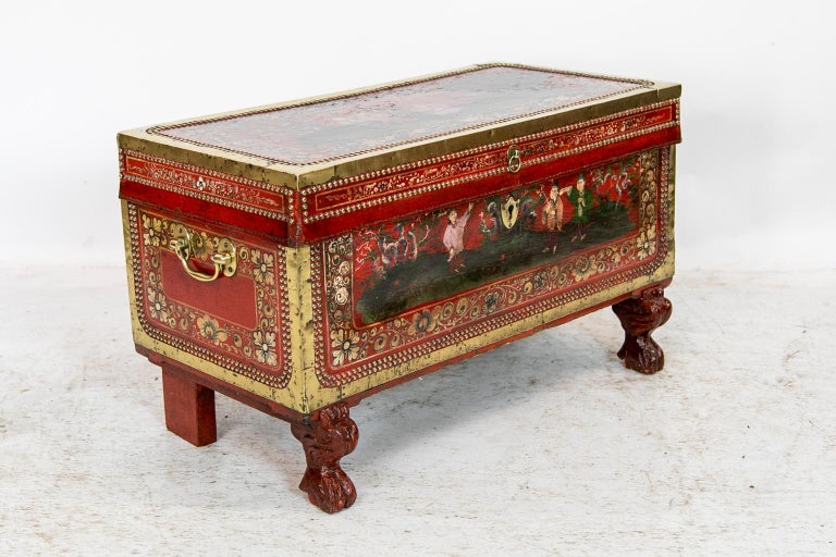 Chinese Chinoiserie Trunk at 1stDibs