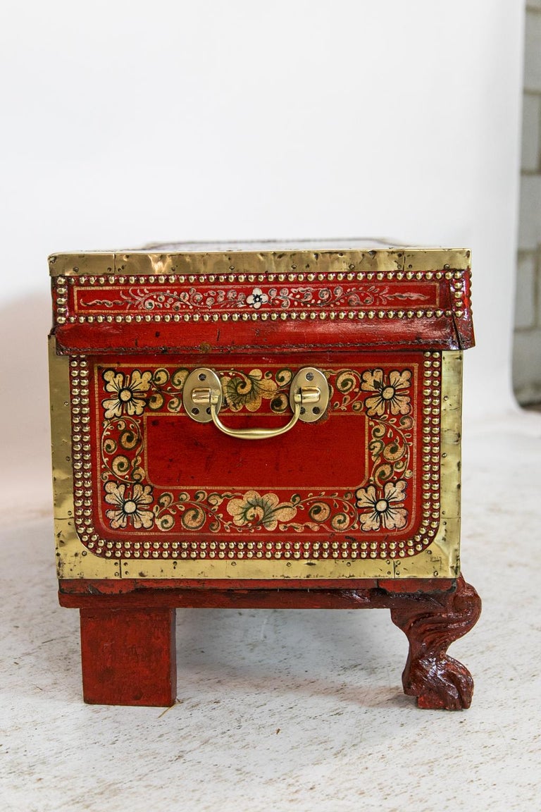 Chinese Chinoiserie Trunk at 1stDibs