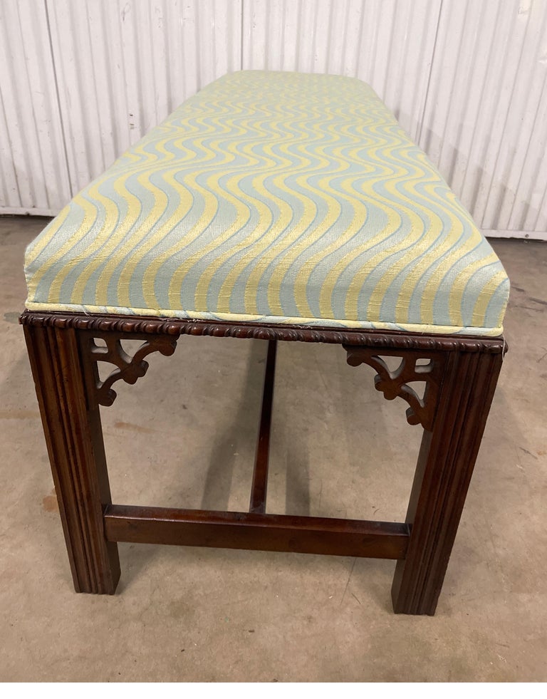 Chinese Chippendale Style Bench For Sale at 1stDibs