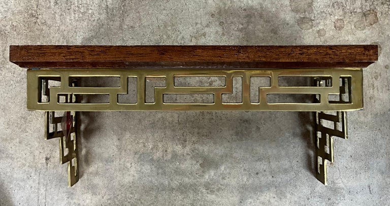 Chinese Chippendale Style Brass and Wood Decorative Crafts Wall ...