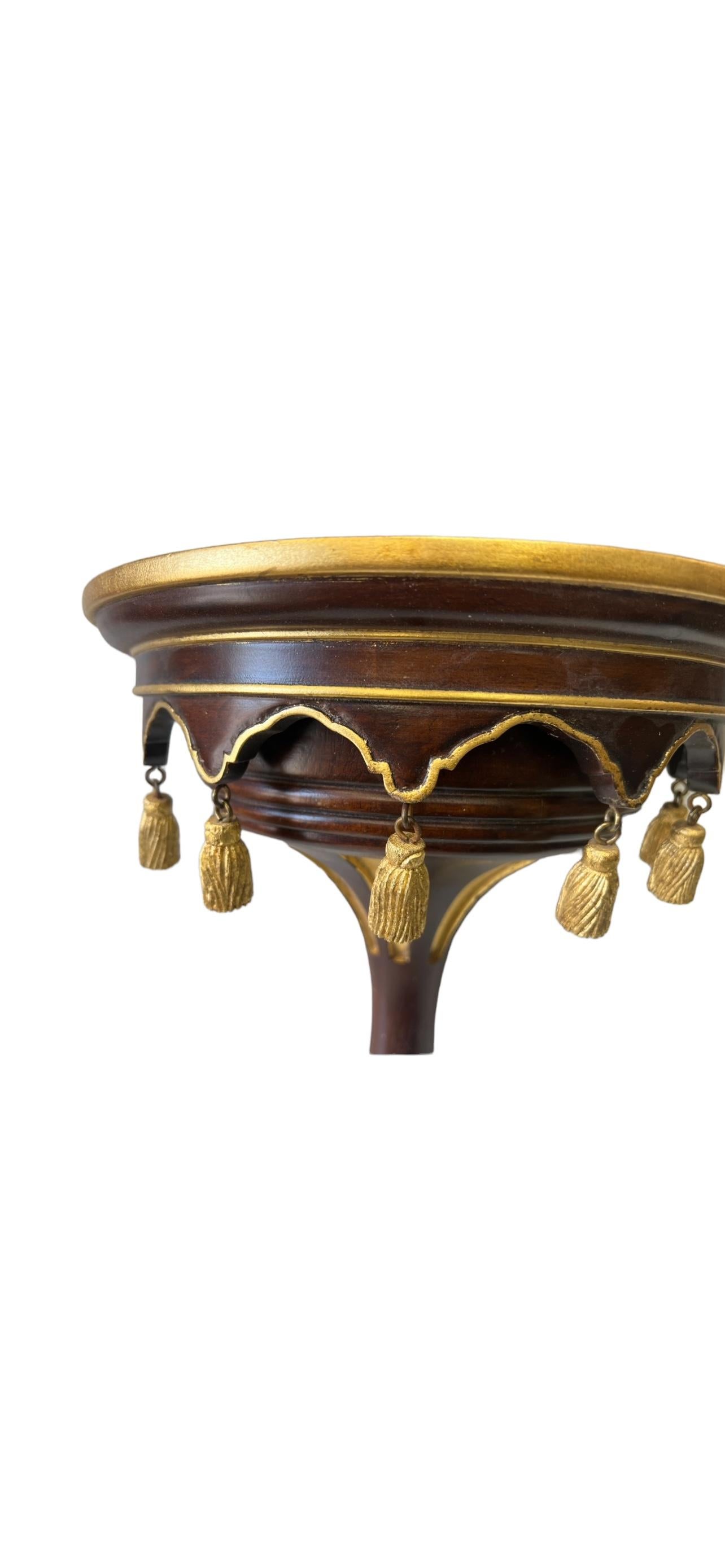 Chinese Chippendale Style Carved Fruitwood W/Gilt Accents Wall Brackets ...