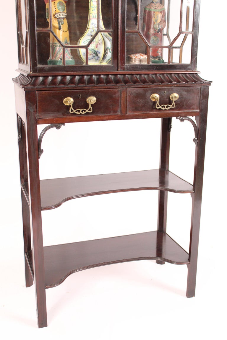 Chinese Chippendale Style Display Cabinet For Sale at 1stDibs