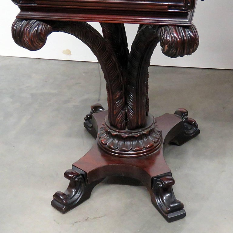 Prince of Wales Plume Base Chinese Chippendale Ladies Mahogany Vanity ...