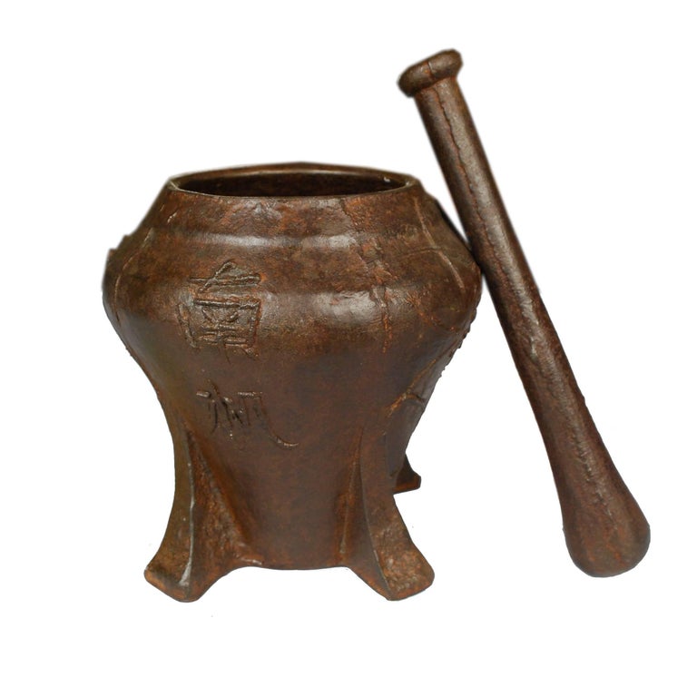 Chinese Chrysanthemum Mortar For Sale at 1stDibs