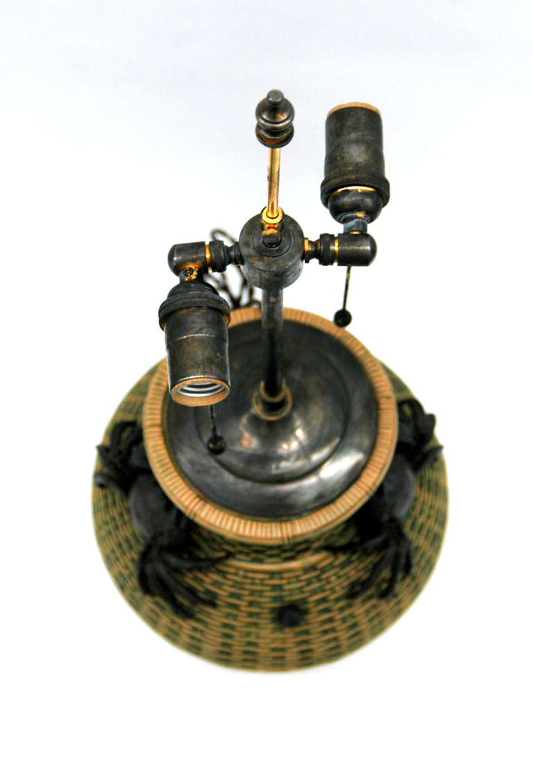 Asian Clay Vase Table Lamp For Sale at 1stDibs