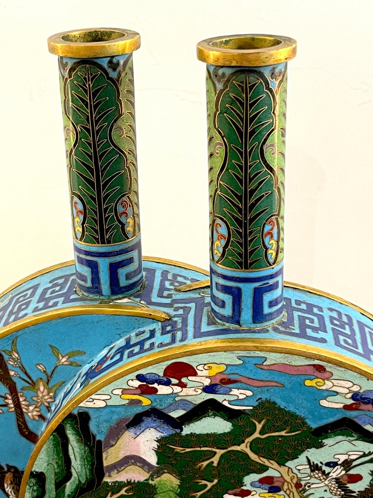 Chinese Cloisonné Enamel Double Moon Flask Vase, #048/100 For Sale at ...