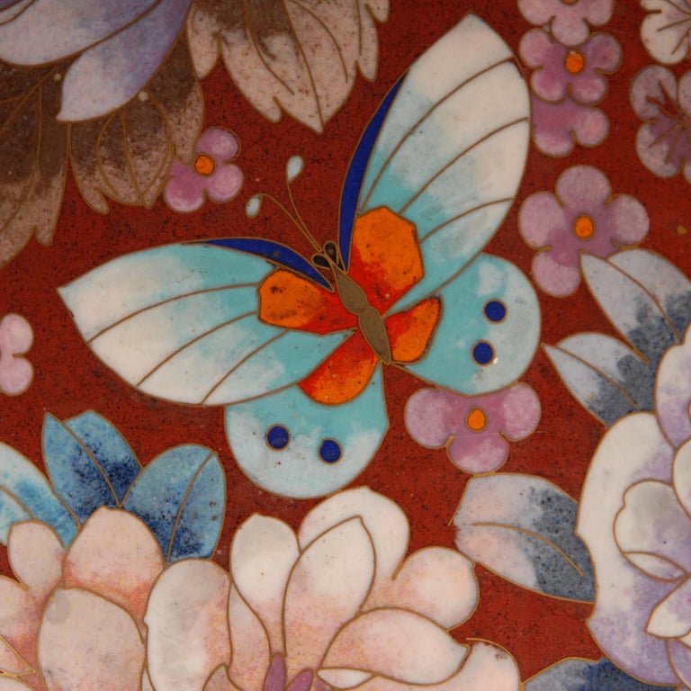 Chinese Cloisonne Gilded Bronze Baluster Vases Enameled Republic Vases ...