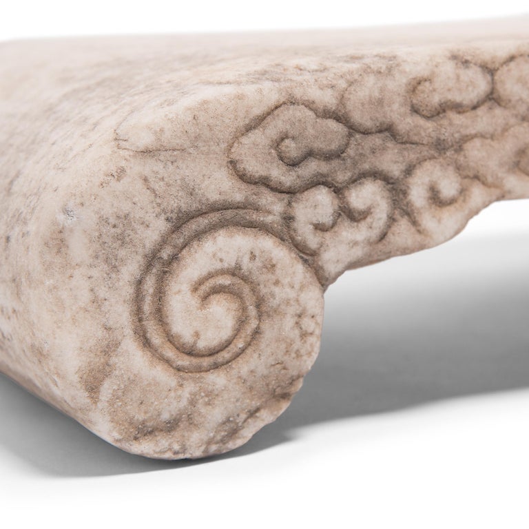 Chinese Cloud-Form Marble Scroll Stand, circa 1650 For Sale at 1stDibs