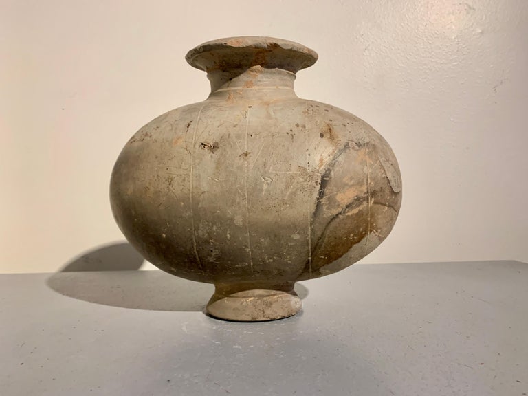 Chinese Cocoon Jar, Burnished Gray Pottery, Western Han Dynasty, China ...