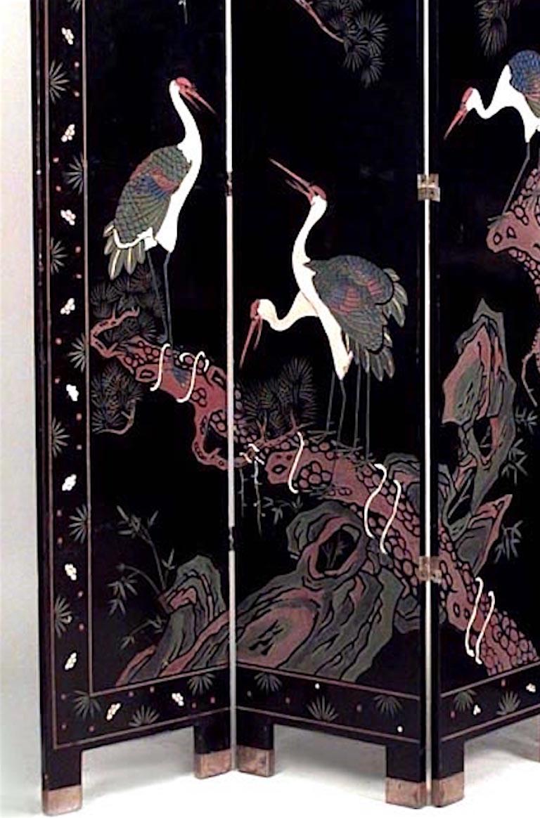 2 Chinese Coromandel 4-Fold Screens For Sale at 1stDibs