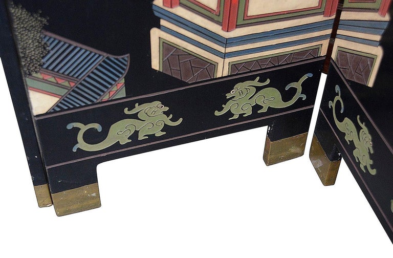 Chinese Coromandel Lacquer Eight Fold Screen, Early 20th Century For ...