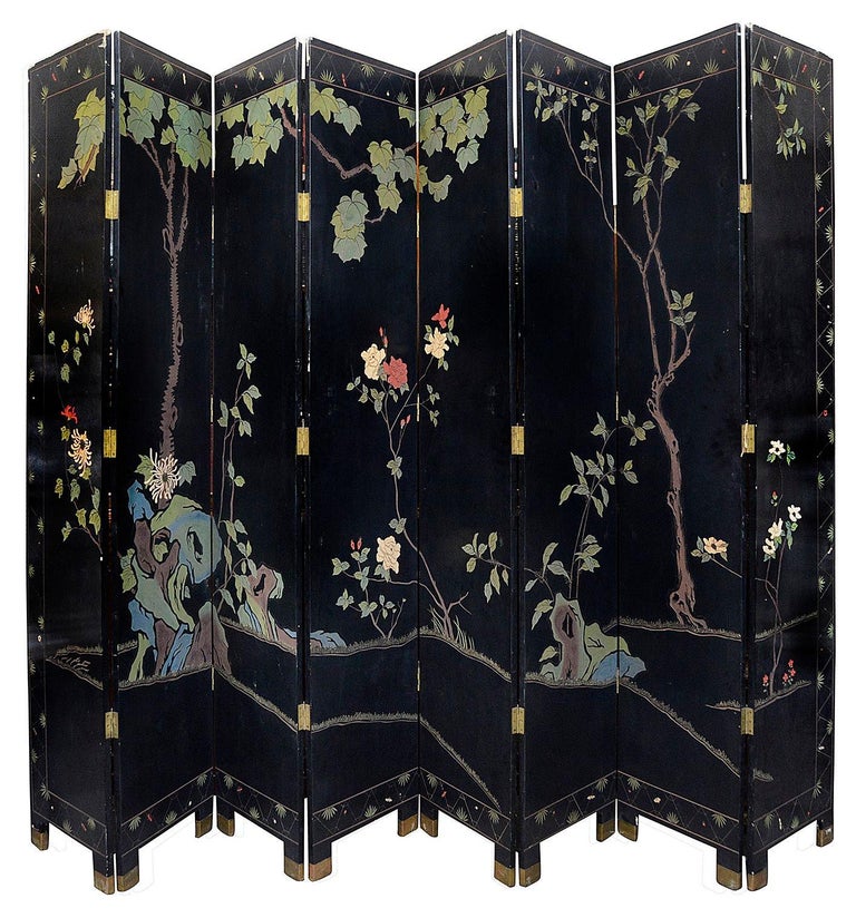 Chinese Coromandel Lacquer Eight Fold Screen, Early 20th Century For ...