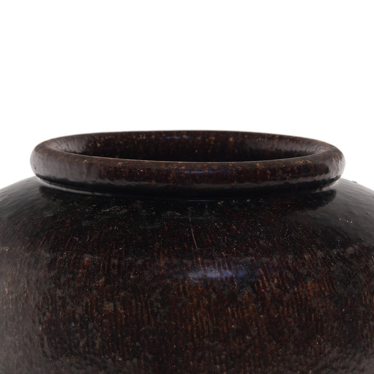 Chinese Dark Glazed Pickling Pot, circa 1900 at 1stDibs