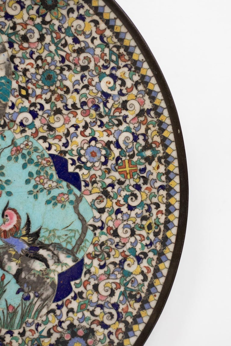 Chinese Decorative Plate with Three Scenes, Qing Dynasty at 1stDibs