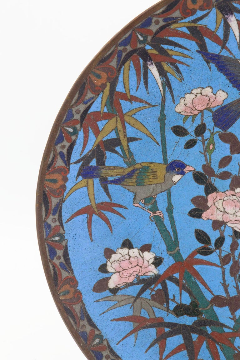 Chinese Decorative Wall Plate with Birds For Sale at 1stDibs