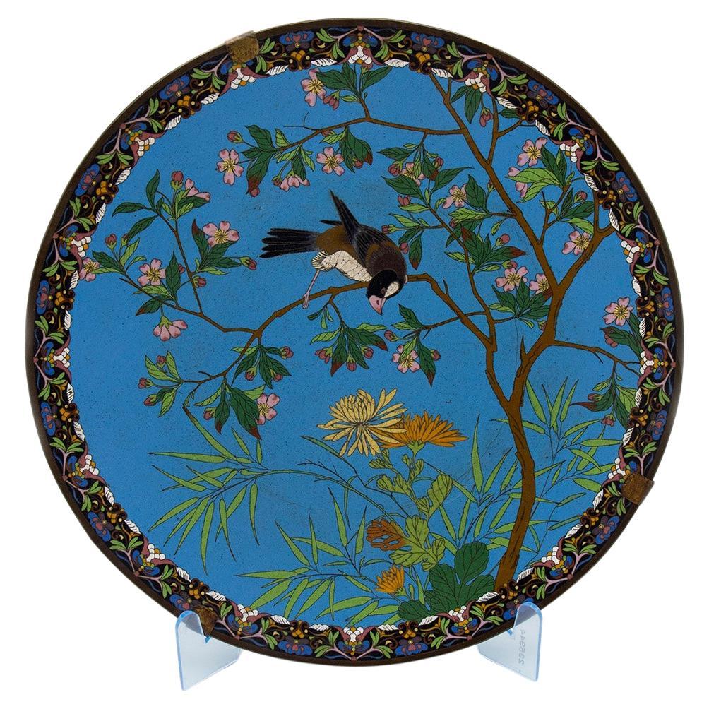 Chinese Decorative Wall Plate with Birds For Sale at 1stDibs