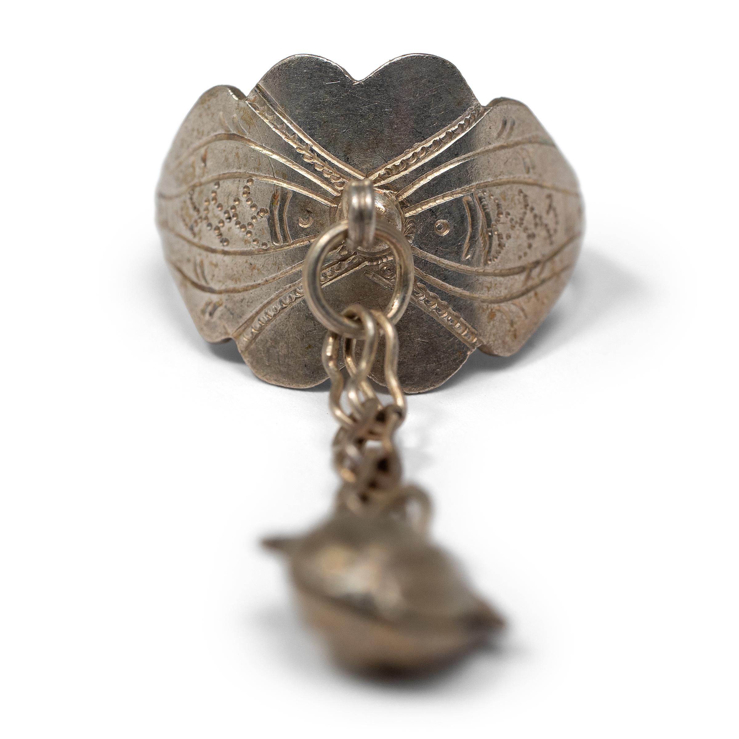 Chinese Double Fish Charm Ring, circa 1900 For Sale at 1stDibs