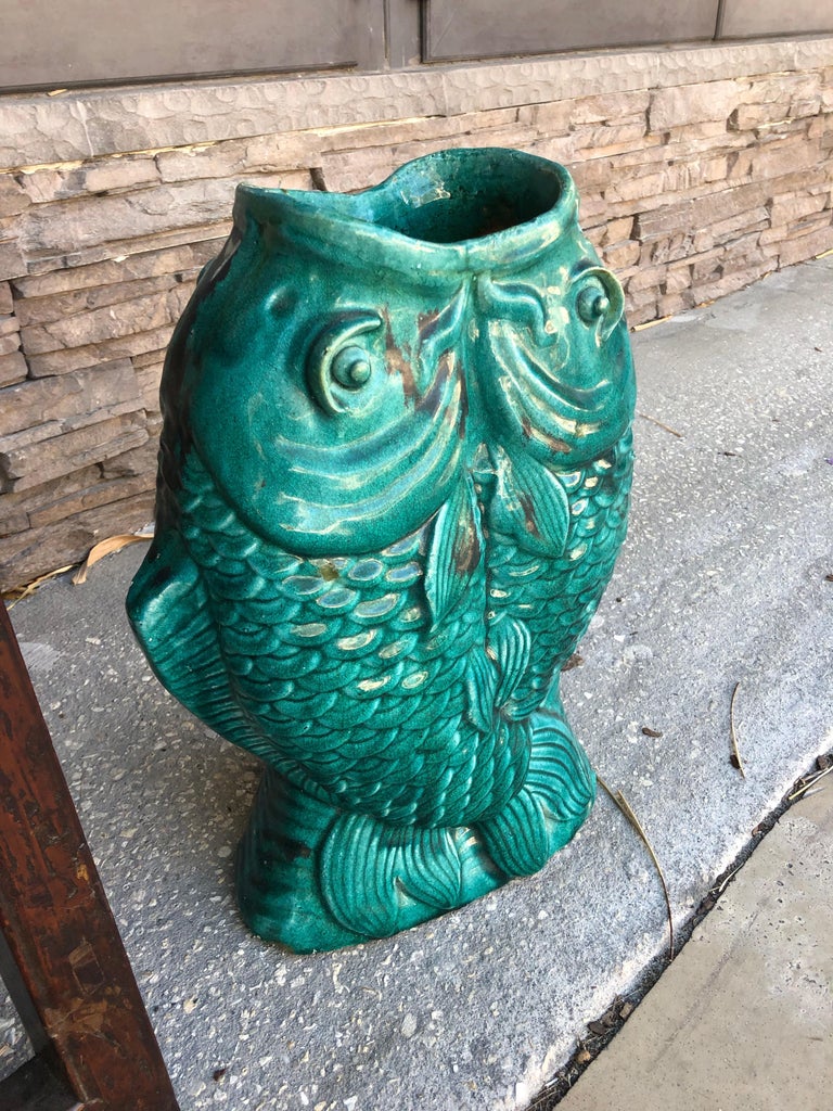 Chinese Double Fish Vase at 1stDibs
