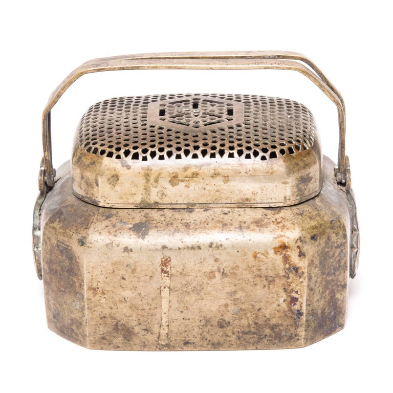 Chinese Double Handled Brass Brazier, circa 1850 For Sale at 1stDibs