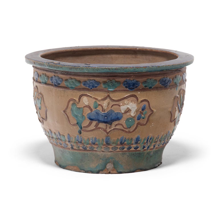 Chinese Drip Glaze Relief Planter, c. 1930 For Sale at 1stDibs ...