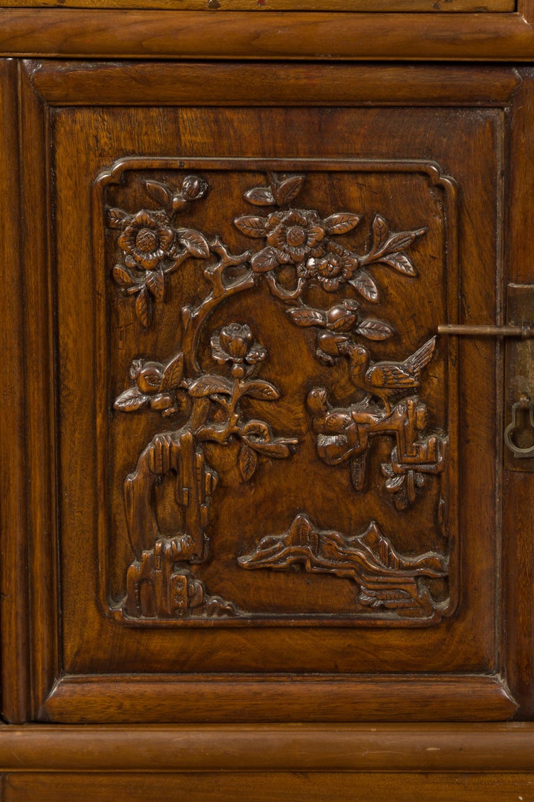 Chinese Early 20th Century Bookcase with Open Shelves, Drawer and ...