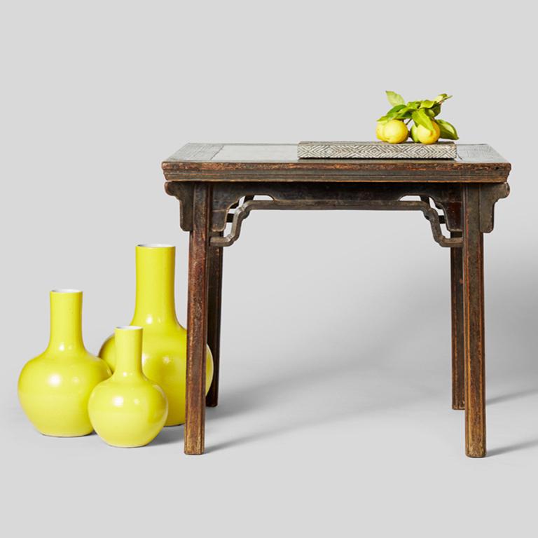 Chinese Eight Immortals Square Table with Stone Top, circa 1800 For ...