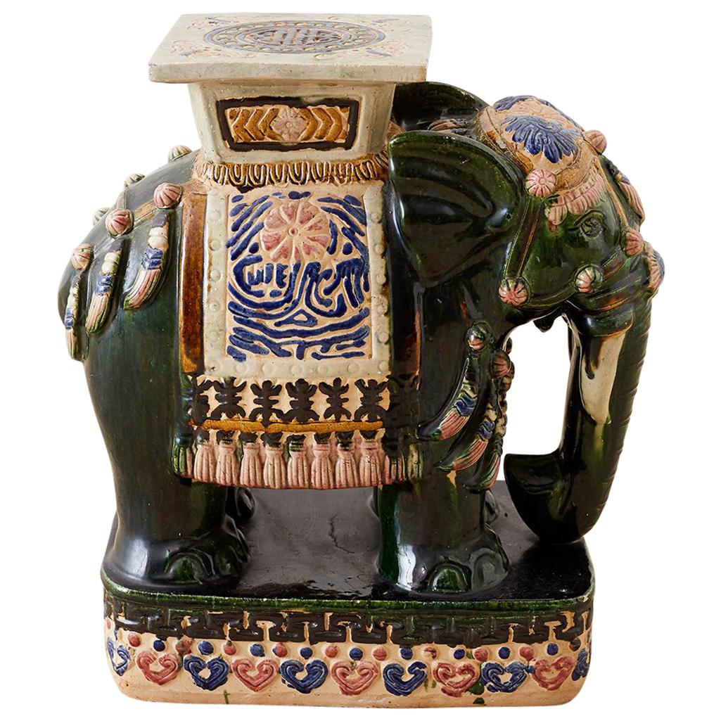 Chinese Elephant Garden Stool or Drinks Table at 1stDibs