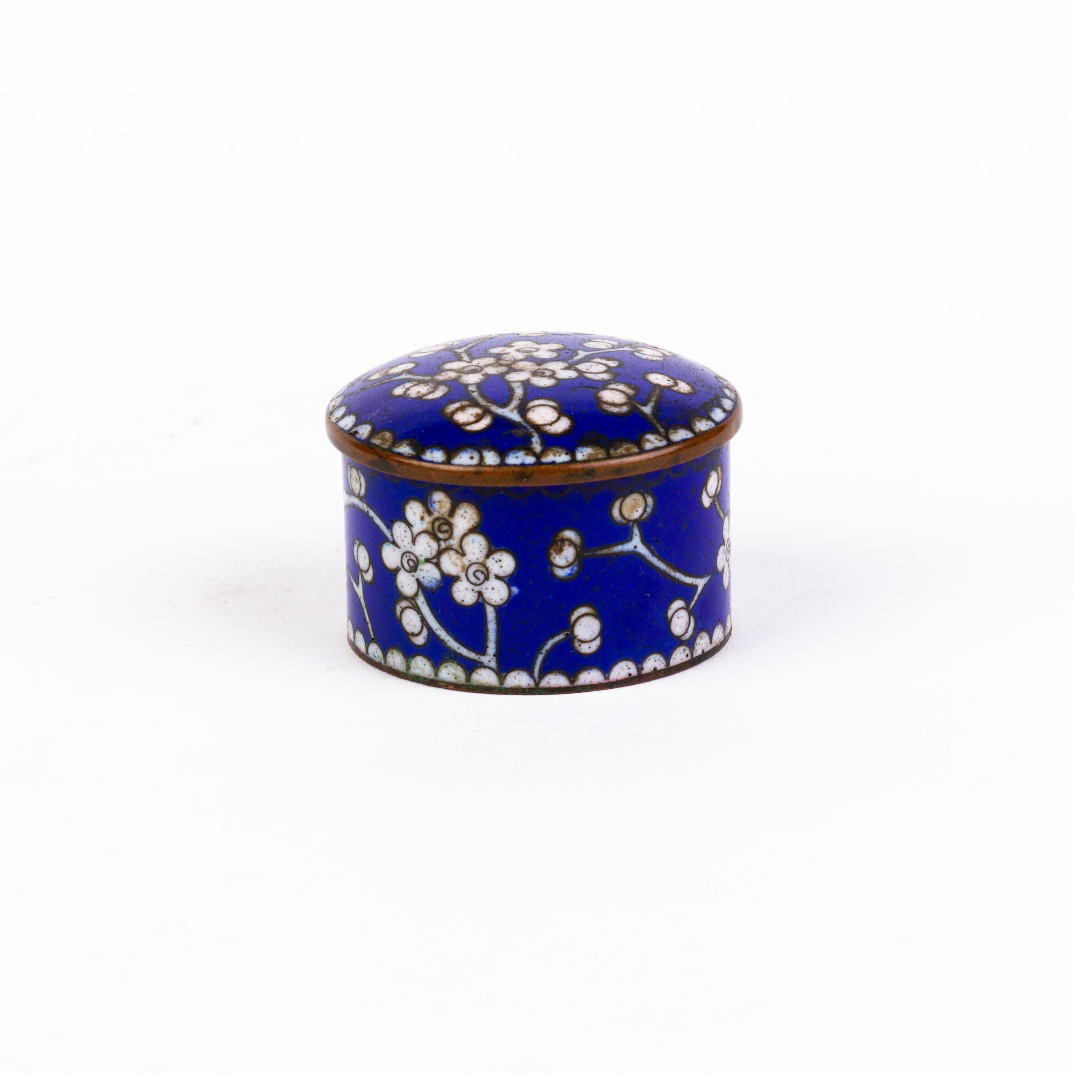 Chinese Enamel Cloisonne Blossoms Snuff Trinket Box 19th Century For ...