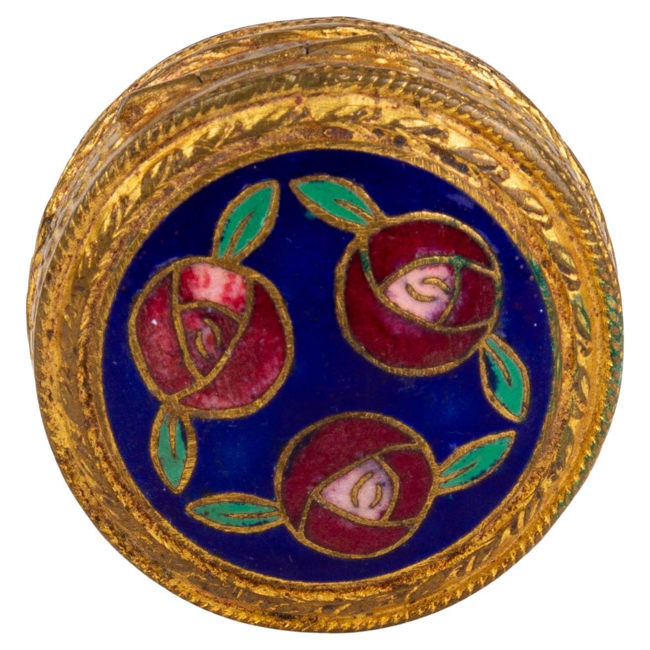 Chinese Enamel Cloisonne Blossoms Snuff Trinket Box 19th Century For ...