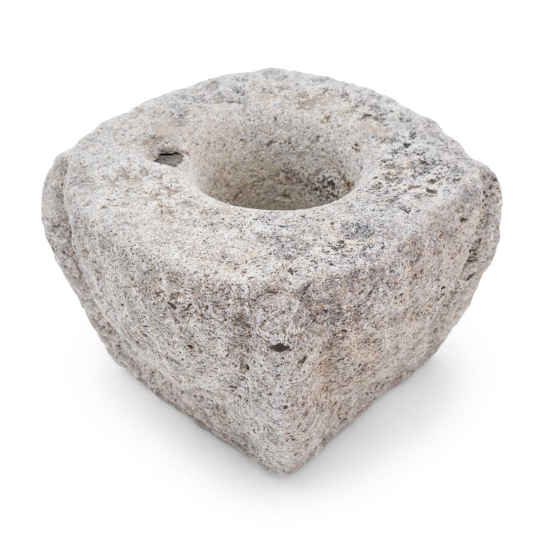 Chinese Etched Stone Mortar, c. 1900 For Sale at 1stDibs