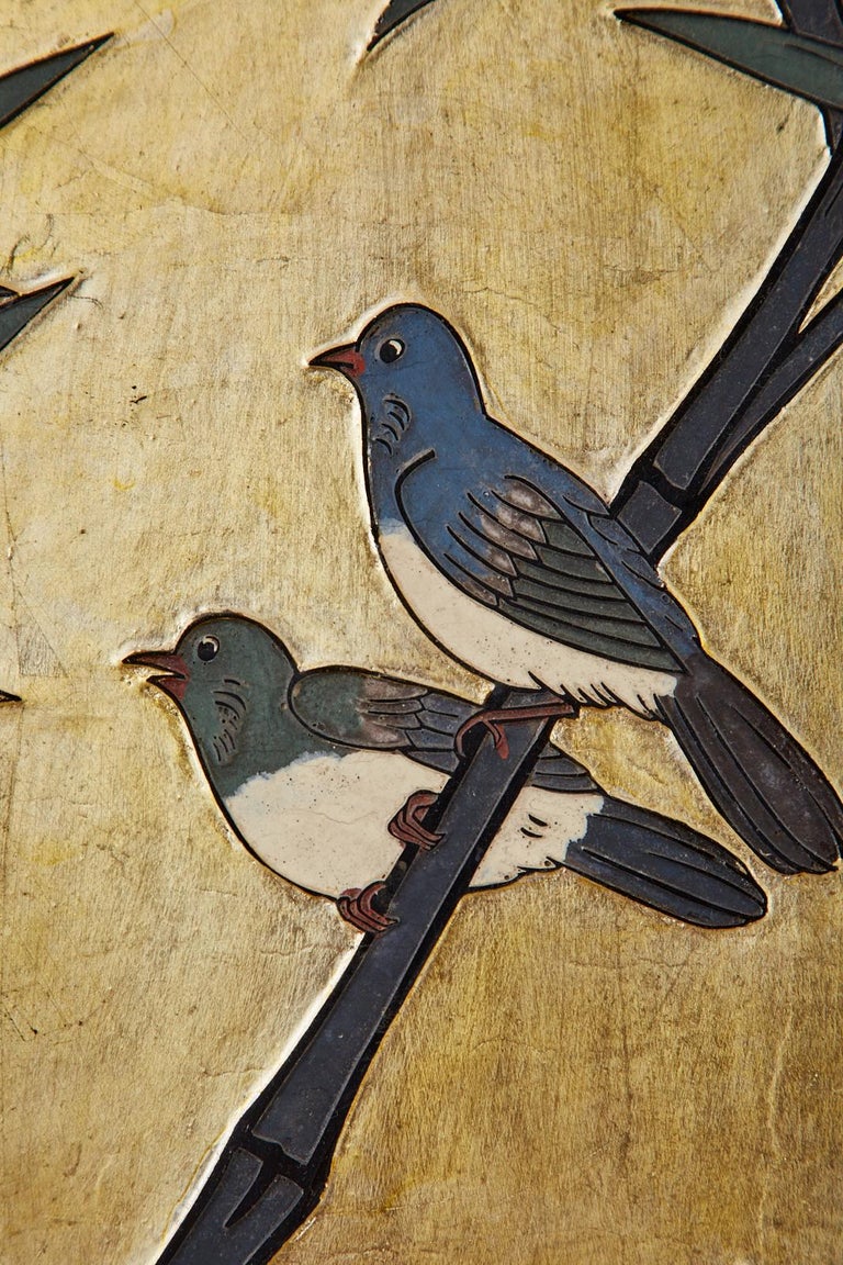 Chinese Export Eight Panel Gilt Lacquered Coromandel Screen at 1stDibs