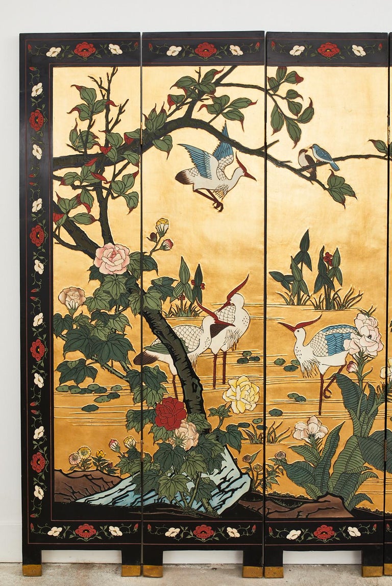 4 panel chinese screen