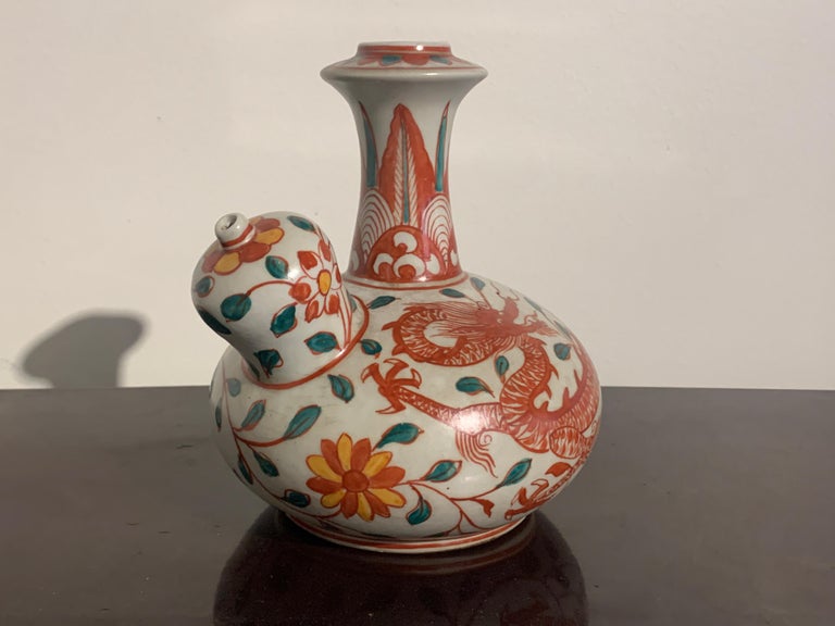 Chinese Export Kendi, Swatow Ware, Porcelain with Polychrome Enamels ...